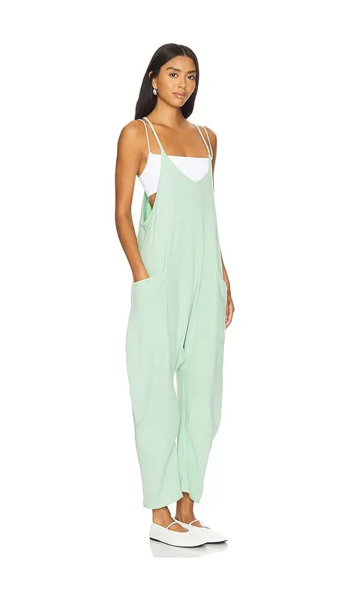 Free People X Hot Shot Onesie In In Mint In Bright Jade - 30% Off